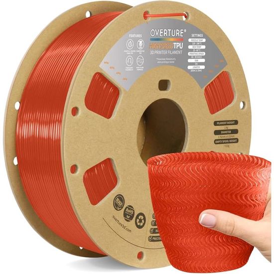 Tpu High Speed Filament 1,75 Mm, Flexible 95A Tpu Roll, Bobine De 1Kg ...