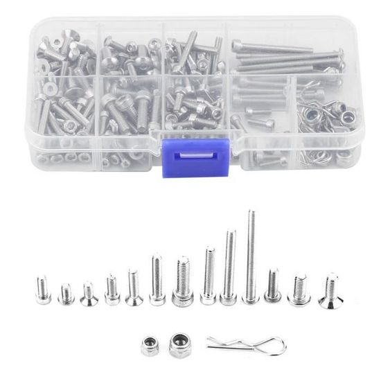 Vis Assortiment Kit, 400 pièces RC Vis métal acier inoxydable Vis Kit ...