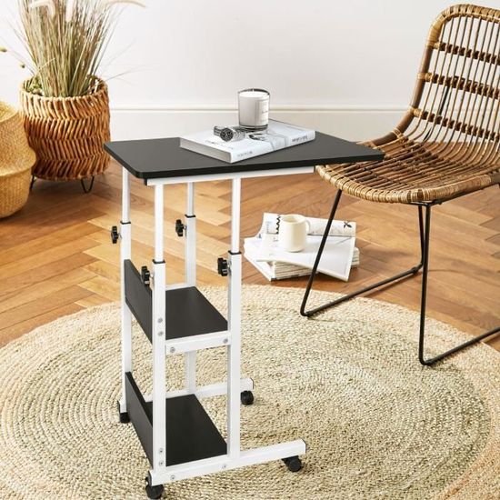 Meuble informatique OHMG - Bureau d'ordinateur portable sur roulettes ...