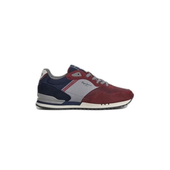 Baskets - PEPE JEANS - Awake - Homme - Rouge - Daim-Nubuck - Lacets ...