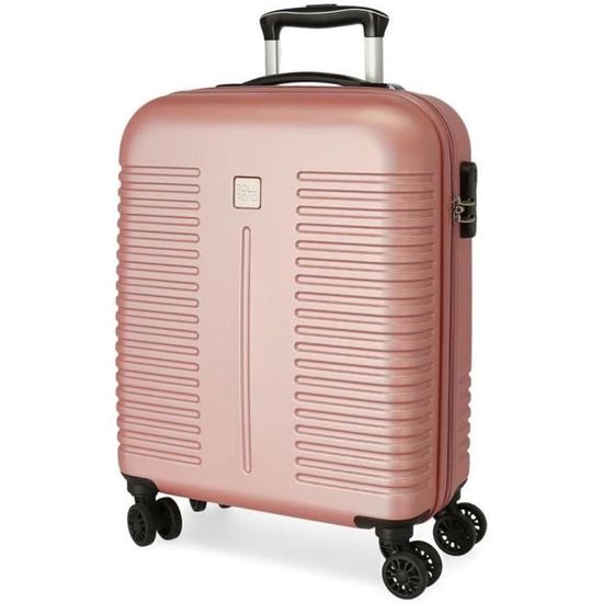 India Valise De Cabine Rose 40 X 55 X 20 Cm Rigide Abs Fermeture À ...