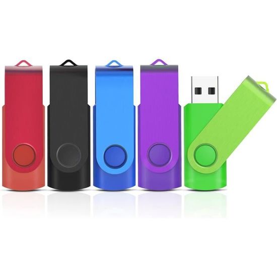 Cle Usb 8Go Lot 5 Clé Usb 2.0 Pas Cher Flash Drive Porte Clé Stockage ...