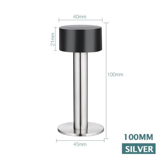 Serrure d'armoire,Silver 100mm--butoir de porte en acier inoxydable, en ...