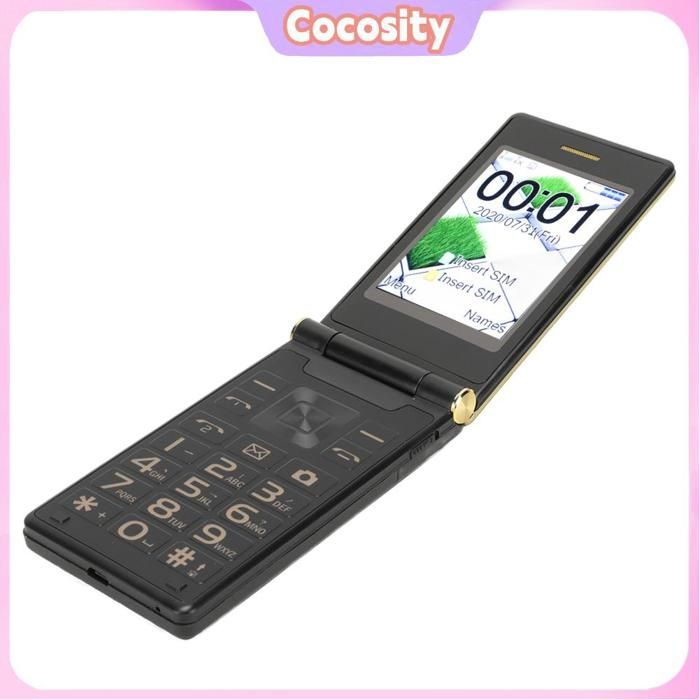 Cocosity Téléphone mobile Clamshell Clamshell Mobile Phone 2G Large ...