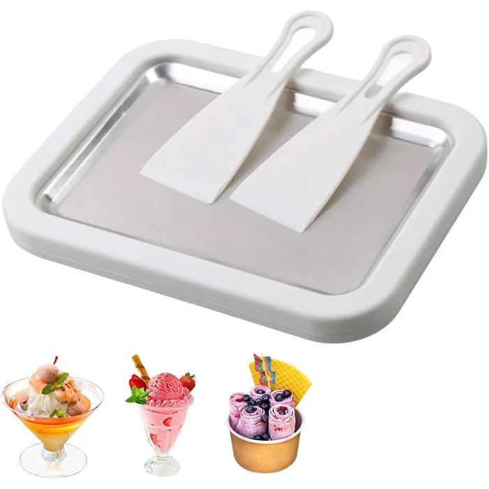 Ice Cream Roller with 2 Spatulas Small Ice Maker Instant Rolled Ice ...