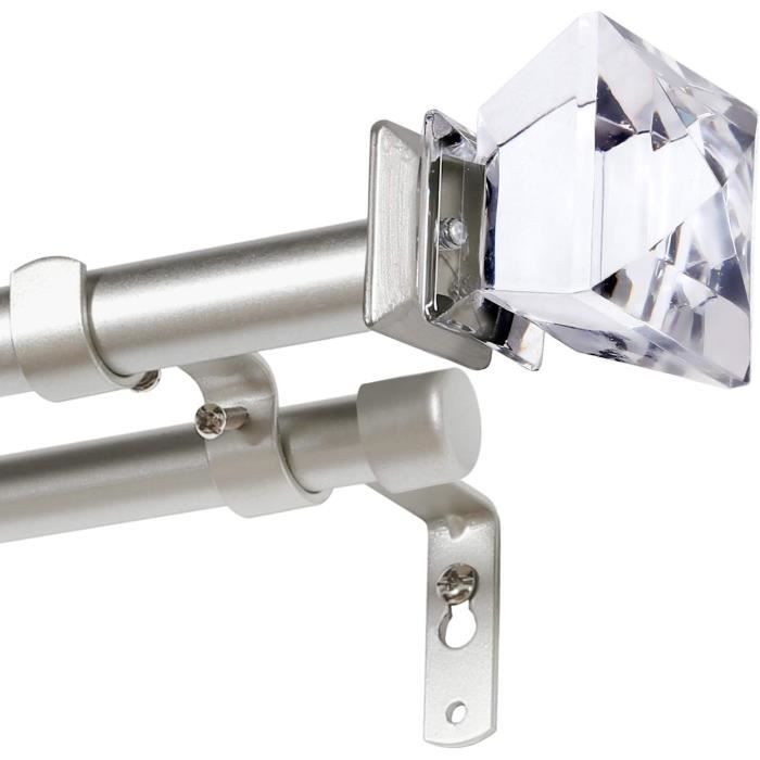 Tringle à rideau double pour fenêtre, tringle décorative, longueur ...