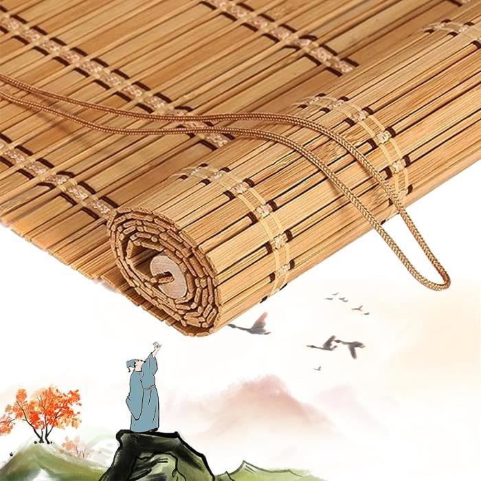 Store À Rouleau En Bambou Naturel Store Enrouleur Bambou Rétro Store ...