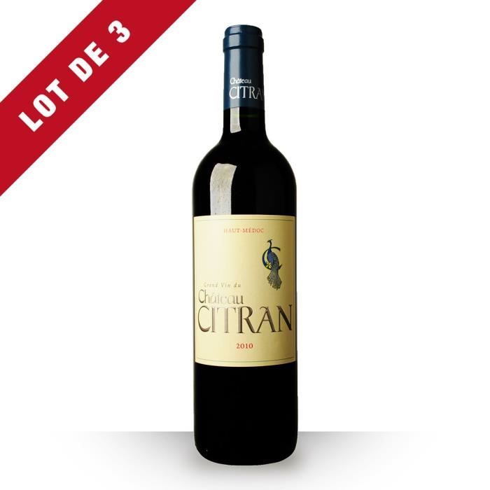 3X Château Citran 2010 Rouge 75cl AOC Haut-Médoc - Vin Rouge - La cave ...