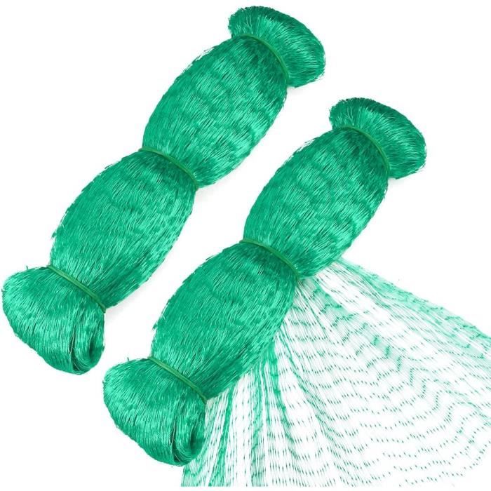 Lot de 2 filets de jardin verts de 4x10 m, filets à oiseaux pour ...