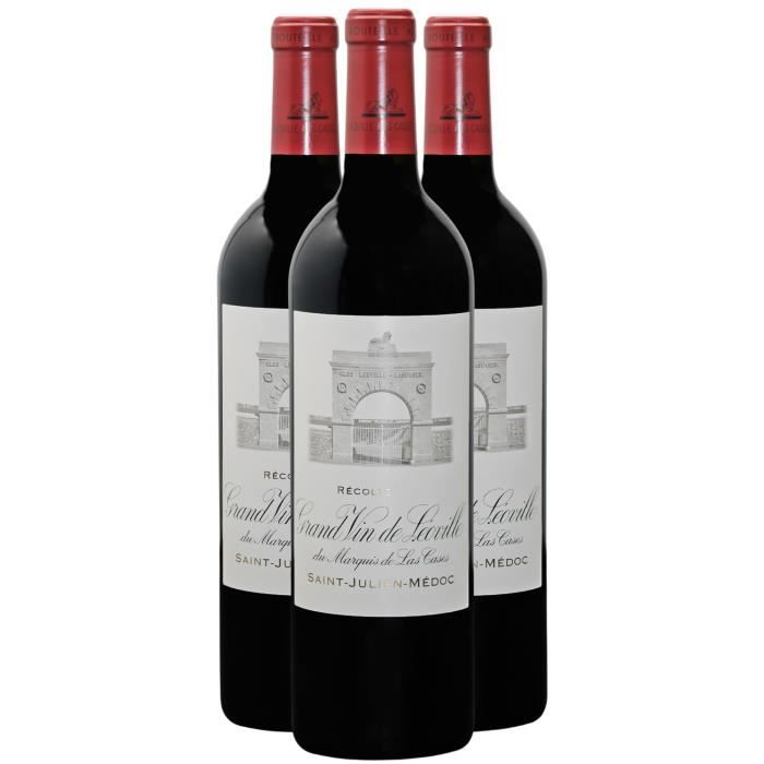 Château Leoville Las Cases Rouge 2019 - Lot de 3x75cl - Vin Rouge de ...