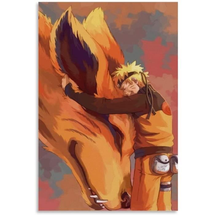 Poster d'art mural Naruto Y EL Kyubi - 40 x 60 cm - Cdiscount Maison
