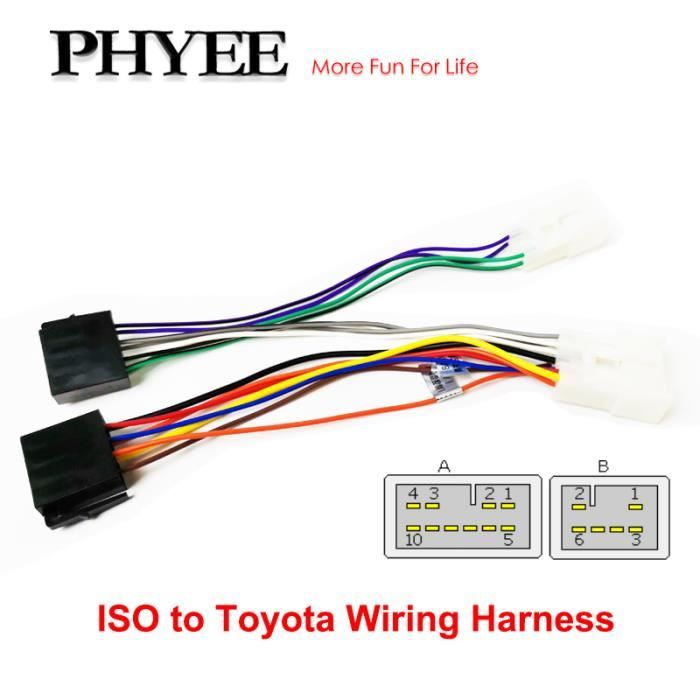 Adaptateur De Faisceau De Câbles Toyota, Prise Iso 10487, 12v, 16 ...