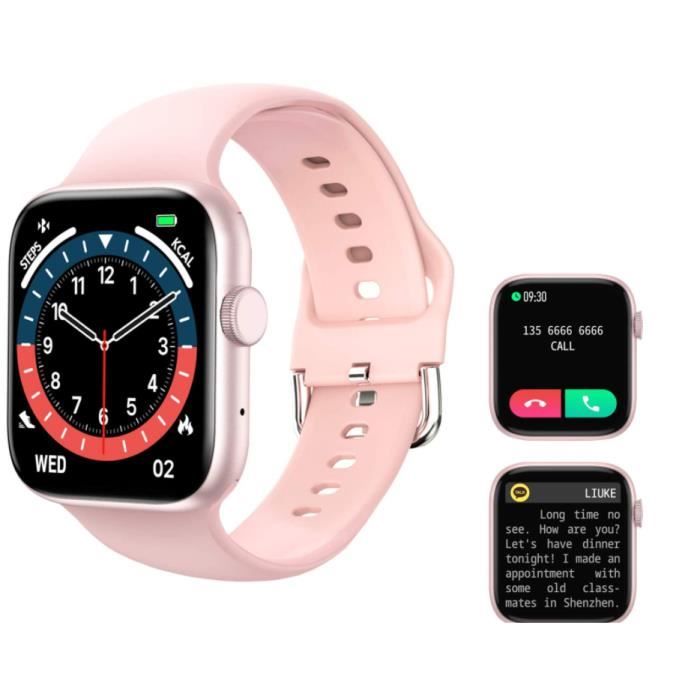 Chronus Montre Connectée, 1.75" Full Touch Screen Smartwatch Rose Fitness Tracker avec Appel ...