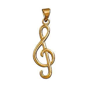 PENDENTIF CLE DE SOL PLAQUE OR - NEUF - Cdiscount