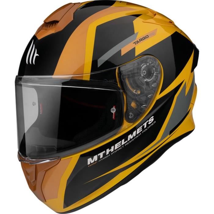 MT HELMETS TARGO PRO SOUND D3 GLOSS YELLOW - Cdiscount Auto