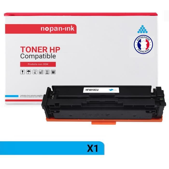 Toner compatible NOPAN-INK CF401X Cyan pour HP Color LaserJet Pro ...