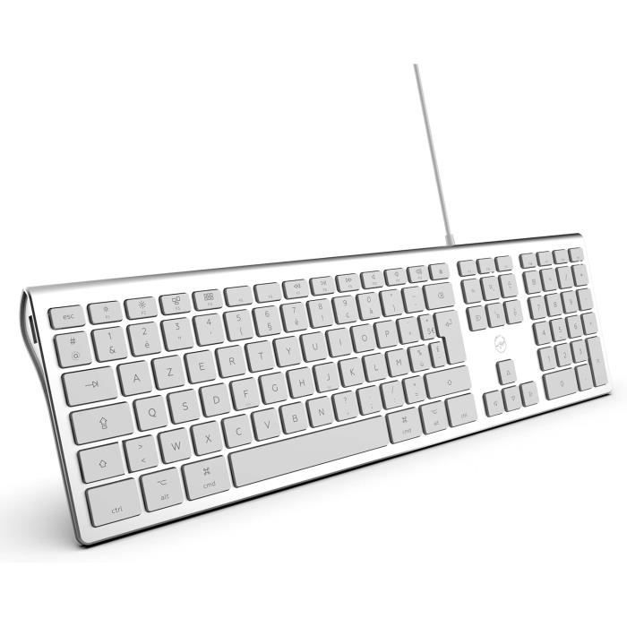 Clavier Mac Filaire + 2 Hubs Usb Intégré[J1673] - Cdiscount Informatique