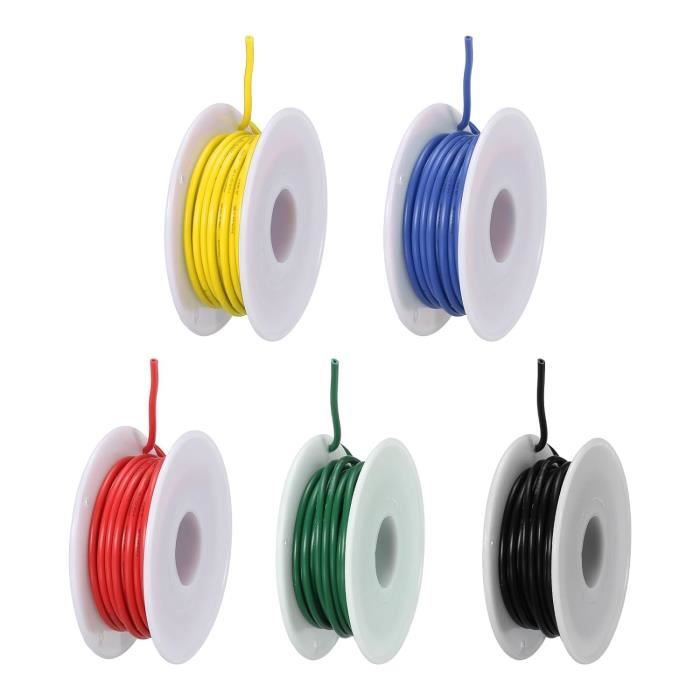 Fil Électrique De Calibre 18 18 Awg En Pvc 1007-Fil De Cuivre Étamé-25 ...