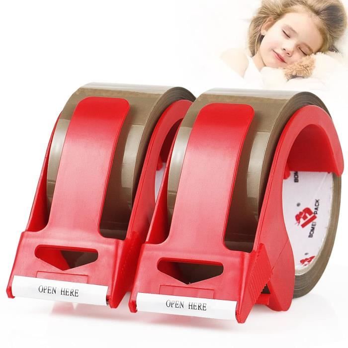 BOMEI PACK Ruban Adhésif Havane Marron à déroulement silencieux pour ...