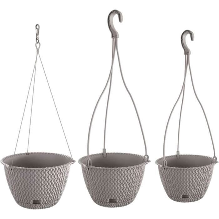 Prosperplast Set 3 Pots Ronds À Suspendre (3 - 4,8 - 4,8 Litres) Splofy ...