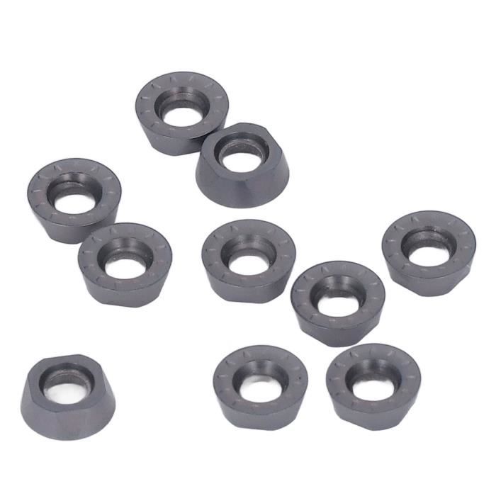 VBESTLIFE Insertion de tournage 10 pièces tournant Insert carbure cémenté tour Cutter fraisage ...