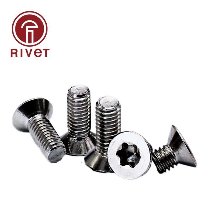 M6X18mm-50 PCS -Vis Torx à tête plate en acier inoxydable, 316 GB2673 ...