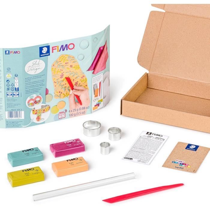 Fimo - Set De Création - 4 Pains Pâte À Modeler 25 Grammes + 3 Cutters ...