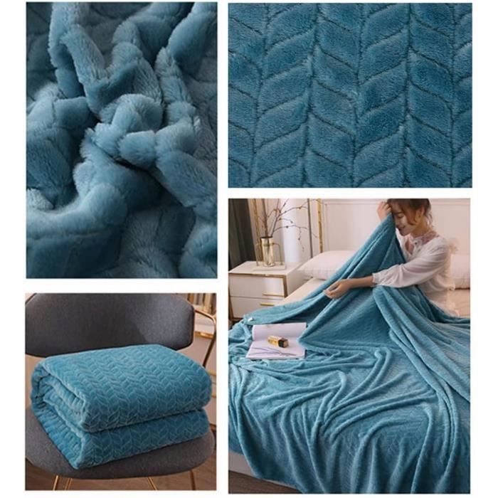 Sherpa Couverture 150X200Cm, Plaid Super Chaude, Plaid Fausse Fourrure ...