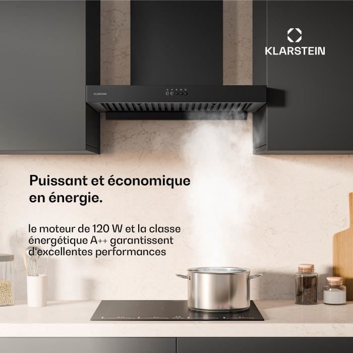 Hotte aspirante - KLARSTEIN - AeroClean - 60 cm - 649,9 m³/h - A++ ...