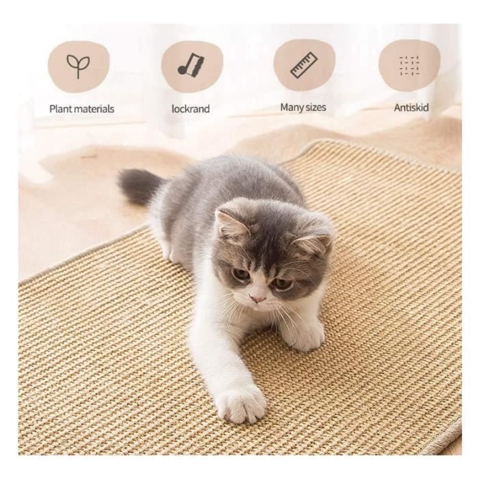 Tapis de Grattage - Non spécifié - 30×40 cm - Sisal - Blanc ...