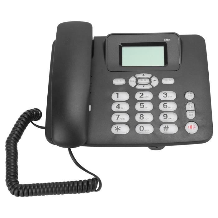 Ligne fixe C267 Téléphone Fixe Double Interface Extension de Support ...