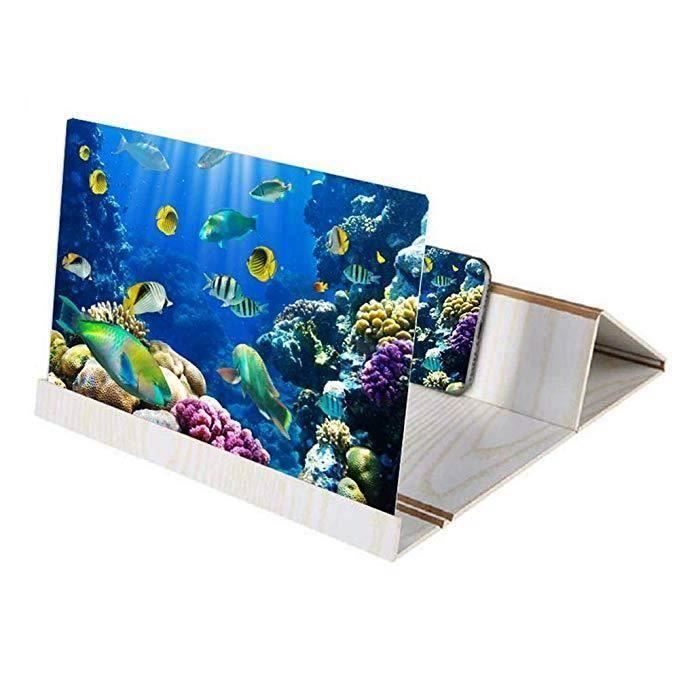 Agrandisseur d'Écran Smartphone Universel 12 '' HD Loupe Écran 3D ...