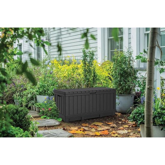 KETER Boîte de rangement de jardin KENTWOOD, marron - Cdiscount Jardin