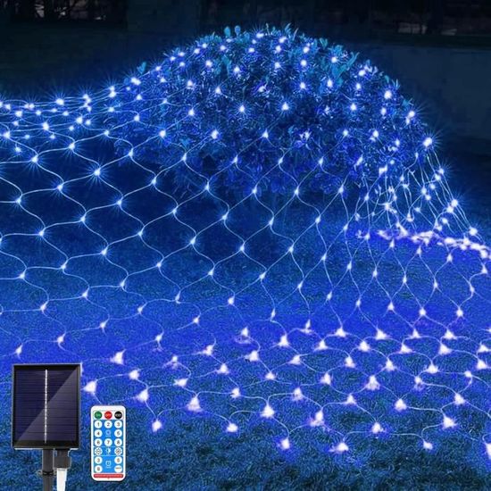 Filet Lumineux Solaire Extérieur, 2 M X 3 M 192 Leds Guirlande ...