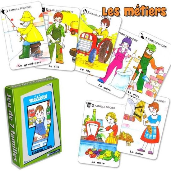 Jeu de 7 Familles - Jeu de 42 Cartes : "Métier" Jeu de Carte - France ...