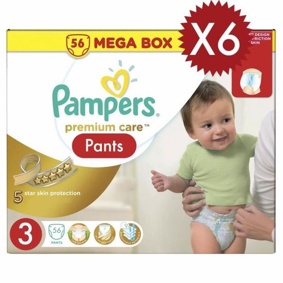Maxi mega pack 480 x couches bébé Pampers - Taille 3 premium care ...