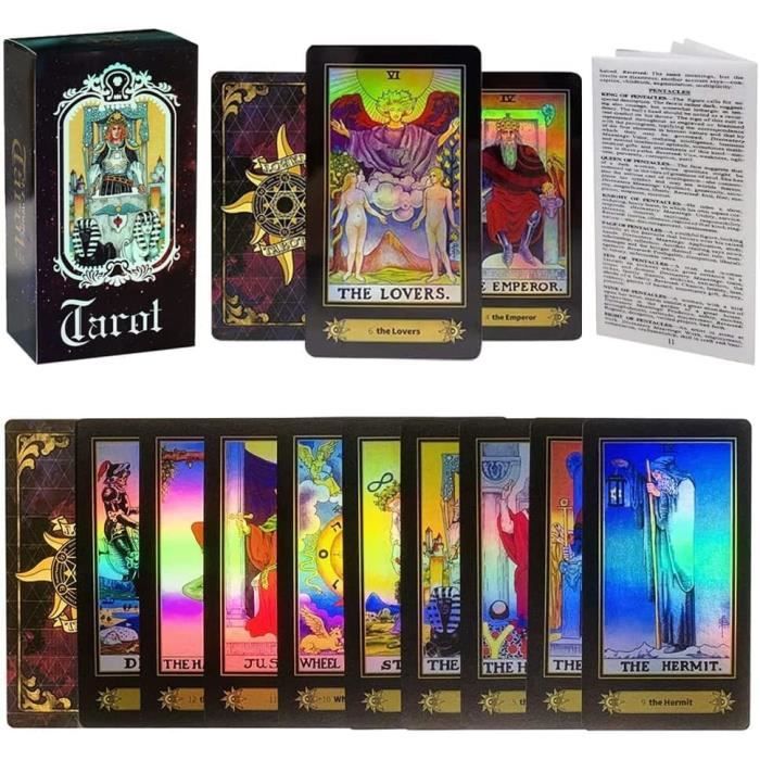 Jeu de cartes de tarot - 78 cartes de tarot classiques pour débutants ...