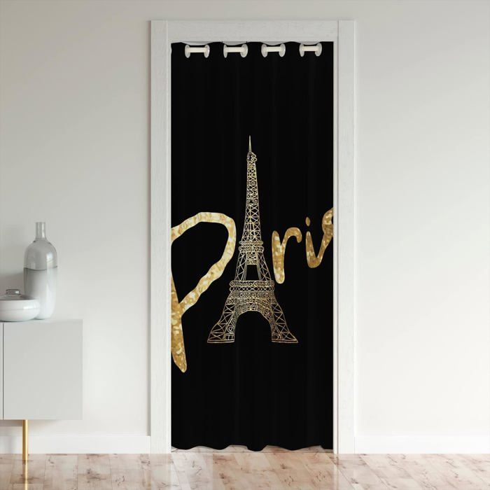 La Tour Eiffel Rideau De Porte 132X203Cm Paris Décoration Rideau ...