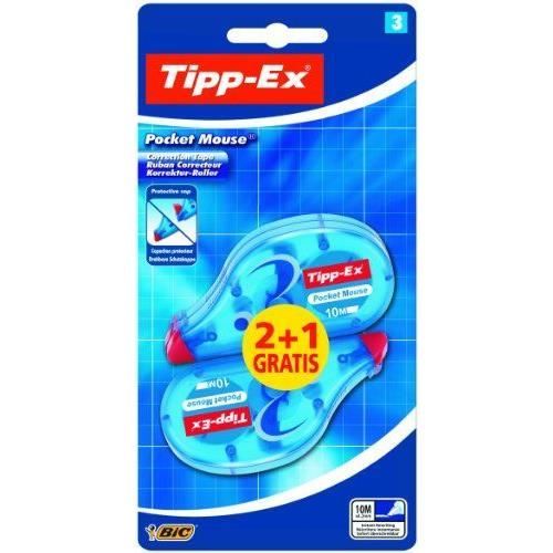 Tipp Ex Tipp-Ex Pocket Mouse Correction Tape Value Lot de 2, Plus 1 ...