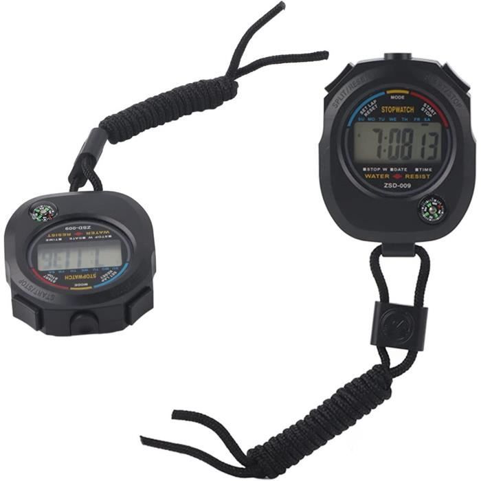 LI-Chronomètre Multifonctionnel Chronomètre LCD numérique Minuterie ...