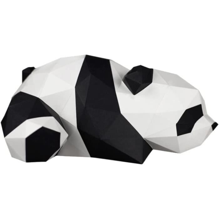 3D Panda Escalade Papercraft Brilage Modèle 3D Géométrique Papier Plié ...