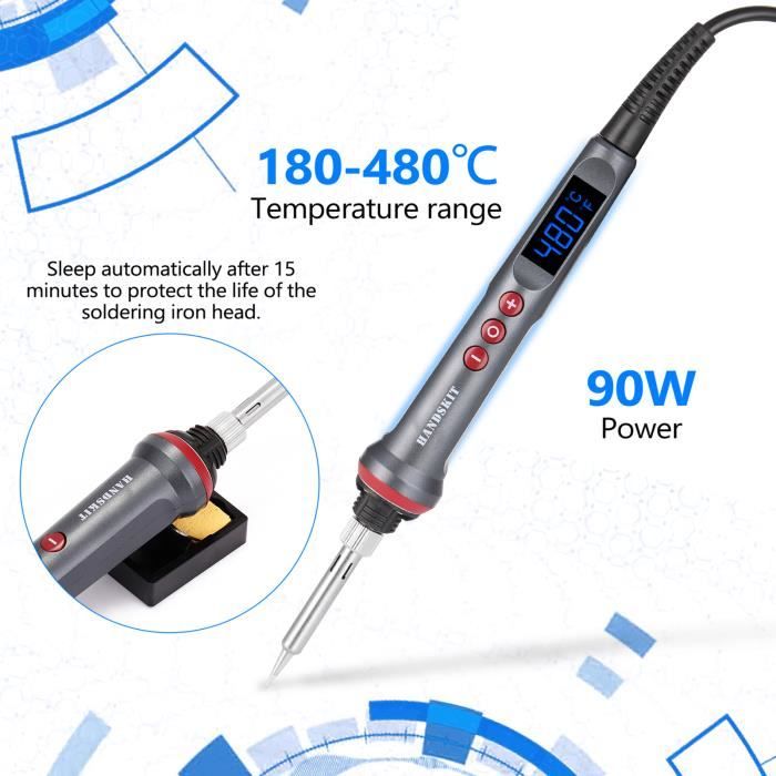 FER A SOUDER - POSTE A SOUDER Fer de soudure 1 ensemble réglable 90 W ...