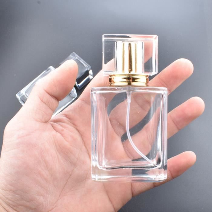 Bouteille,5 pièces bouteilles de parfum noires transparentes de 50ml ...