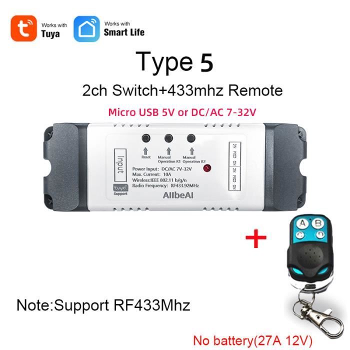 Commutateur Wifi Smart Life, 2 Canaux,Module Intelligent, Mode Inching ...
