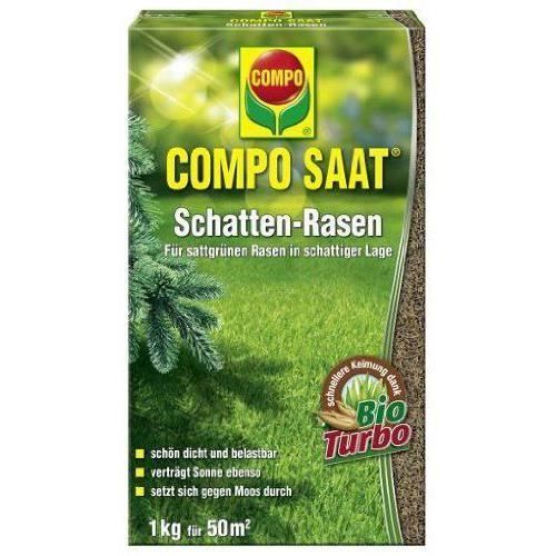 Compo Semence pour gazon épais pour zones ombragées 1kg 50m - 13896 ...