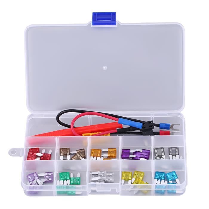 Dioche Jeu de fusibles de lame 40pcs 2A-35A Assortiment Mini Lame Fusible Ensemble Kit pour ...