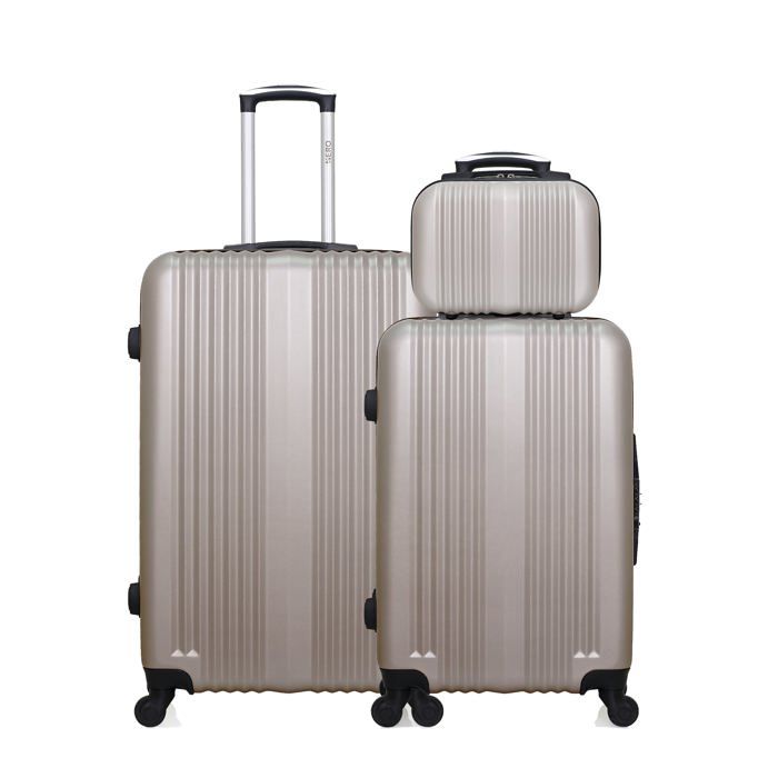 Valise - HERO - LIPARI - Lot de 3 - Beige - Cadenas à combinaison ...