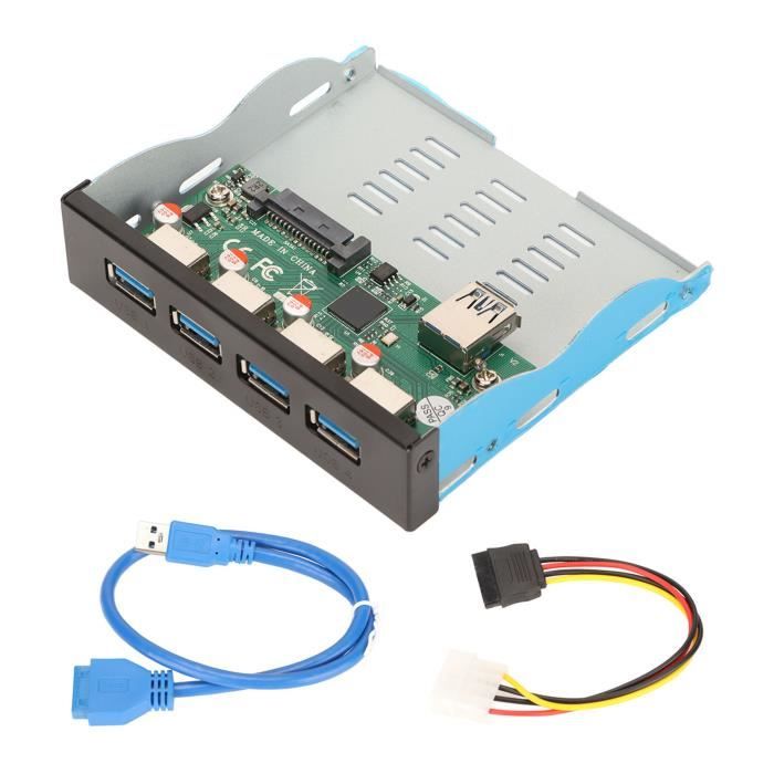 HURRISE Hub USB 3.1 en façade Panneau avant USB 3.1 Hub 3.25in 10Gbps 4 ...