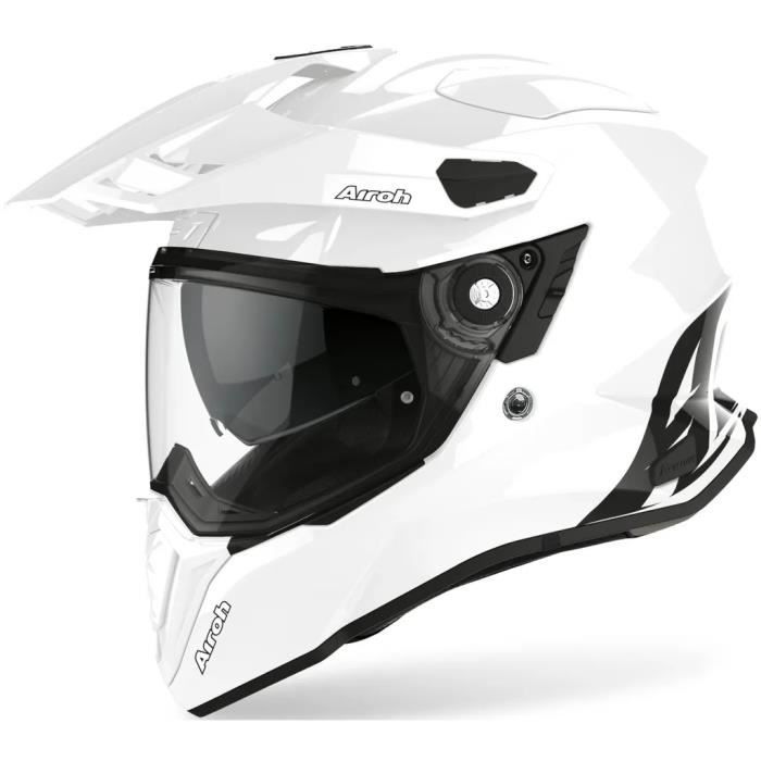 Casque moto intégral Airoh Connor Color - white gloss - M - Cdiscount Auto