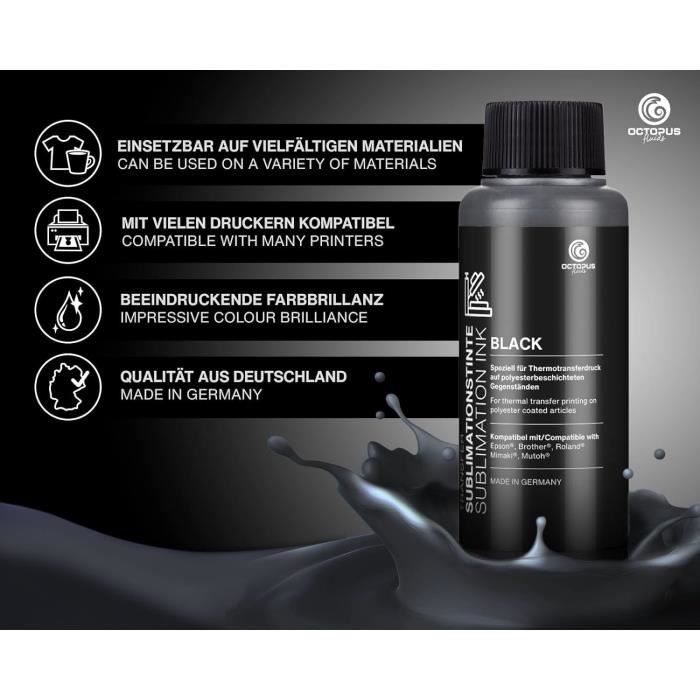 Encre de sublimation Octopus 4x 250 ml compatible pour Epson,Brother ...